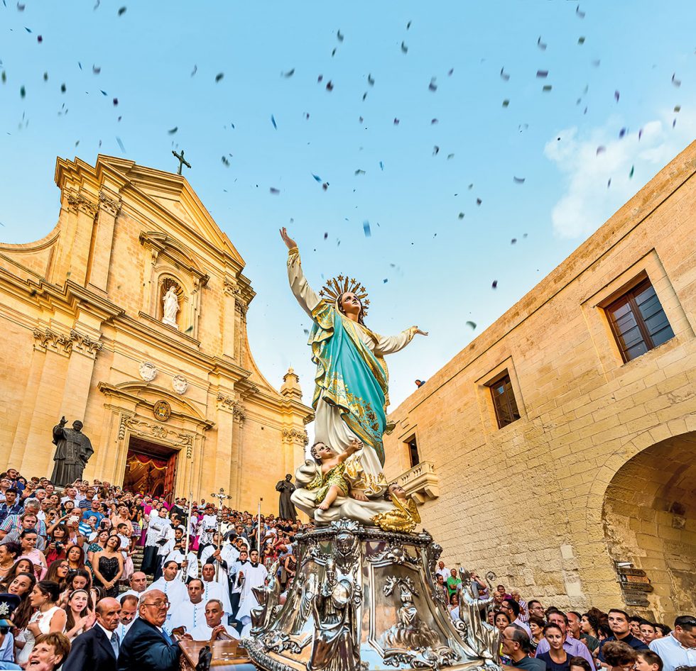 The statue of Santa Marija - Gozo Cathedral